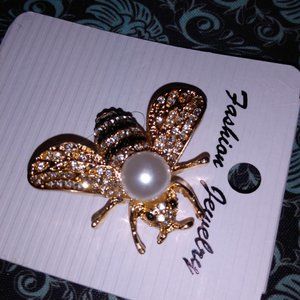 Jewelry | Pearl Bumble Bee Pin | Poshmark